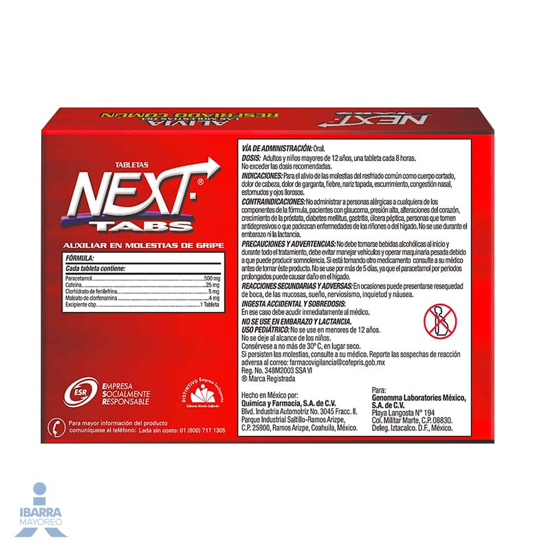 Next Tabletas 10 pzas. | Ibarra Mayoreo