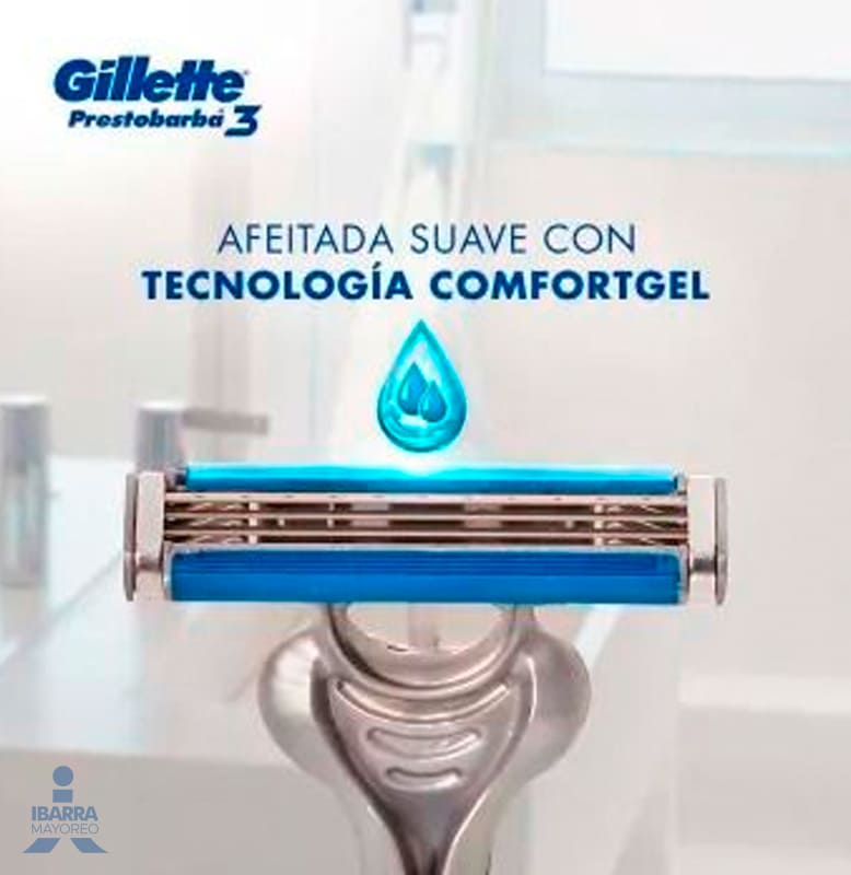rastrillo gillette prestobarba 3 exhibidor 10 pzas gratis 2 pzas ...