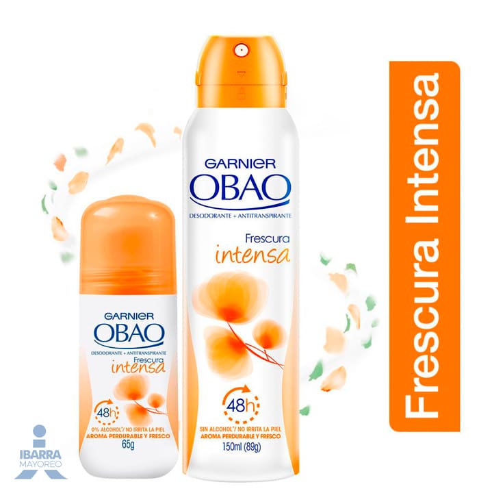 DESODORANTE OBAO MUJER FRESCURA INTENSA AEROSOL 150 ML | Ibarra Mayoreo