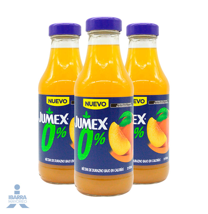 jugo nectar jumex durazno 0% botella 450 ml | Ibarra Mayoreo